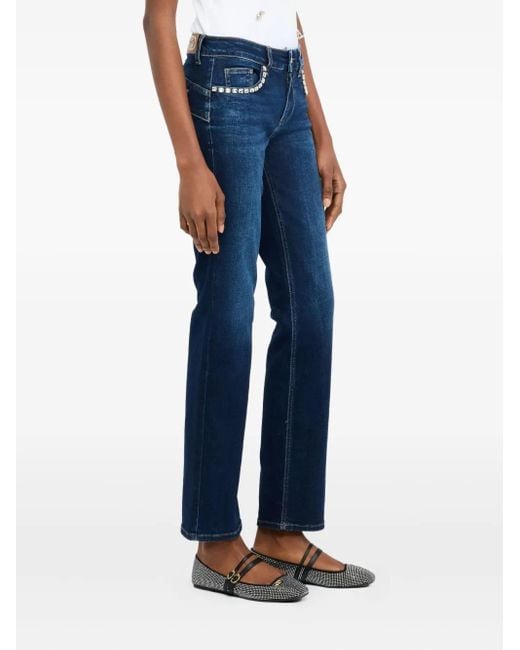 Liu Jo Rhinestone-Embellished Jeans in Blue | Lyst