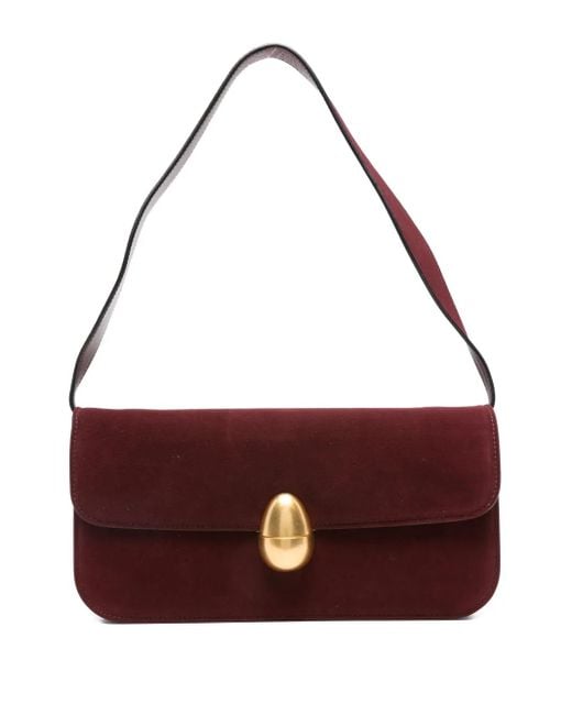 Neous Clasp-Fastening Suede Shoulder Bag in Purple | Lyst UK
