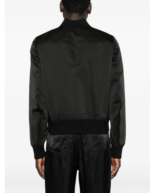 Rick Owens Heizer Flight Zipped Bomber Jacket in Black for Men | Lyst UK