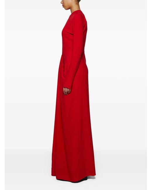 The Row Anselm Long-Sleeve Maxi Dress in Red | Lyst UK