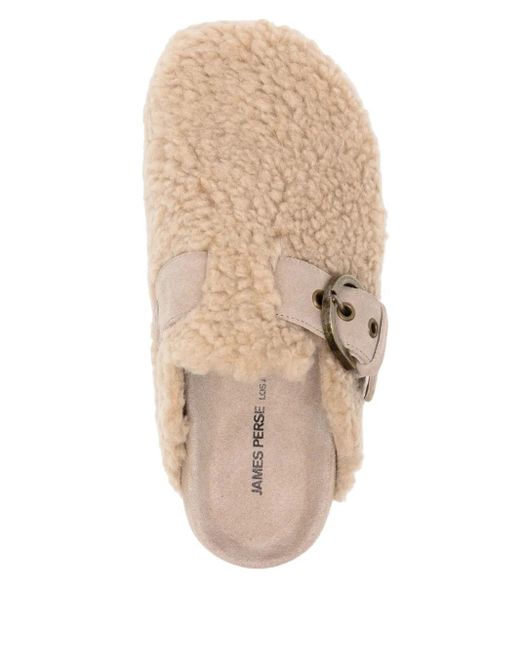 James Perse Faux-Shearling Slippers in Pink | Lyst