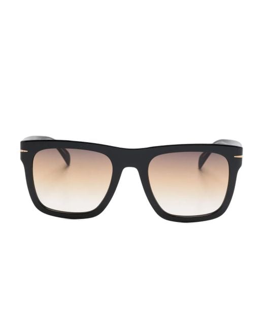 David Beckham Square-Frame Sunglasses in Black | Lyst UK