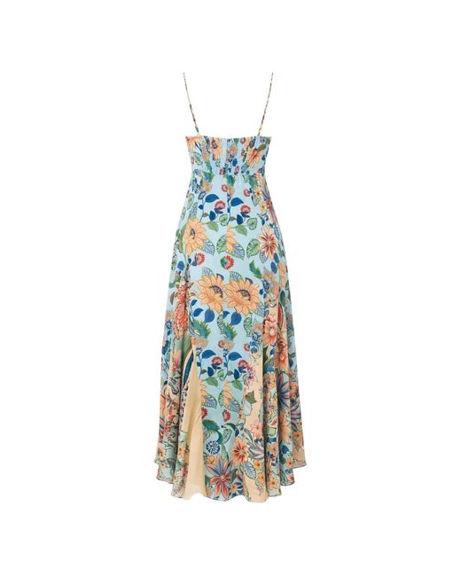 FARM Rio Delhi Floral Sleeveless Maxi Dress in Blue | Lyst