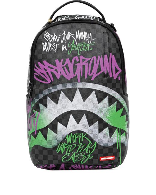 Sprayground Graffiti-Print Backpack in Gray | Lyst