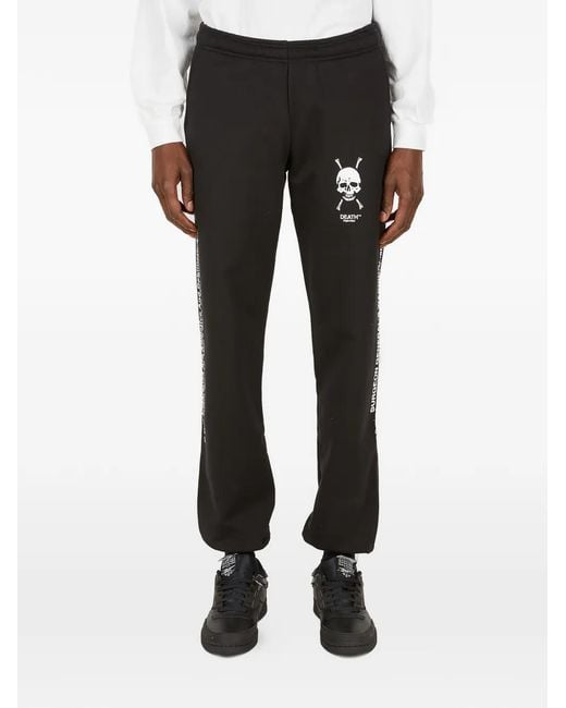 Death Cigarettes Skull Logo Print Trousers in Black for Men | Lyst UK