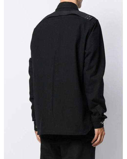 Rick Owens Logo Patch Shirt in Black for Men | Lyst UK