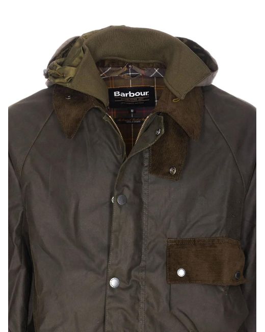 Barbour Solway Removable-Hood Waxed Jacket in Black for Men | Lyst UK