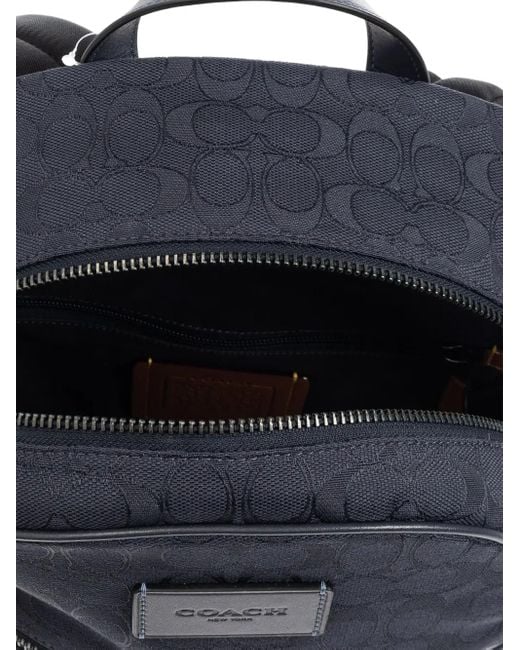 COACH Theo Monogrammed Backpack in Blue for Men | Lyst
