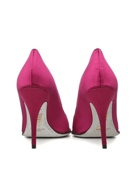Rene Caovilla 100Mm Taylor Pumps in Pink | Lyst UK