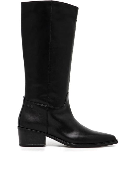 Vagabond Shoemakers 40Mm Kelsey Pointed-Toe Leather Boots in Black | Lyst