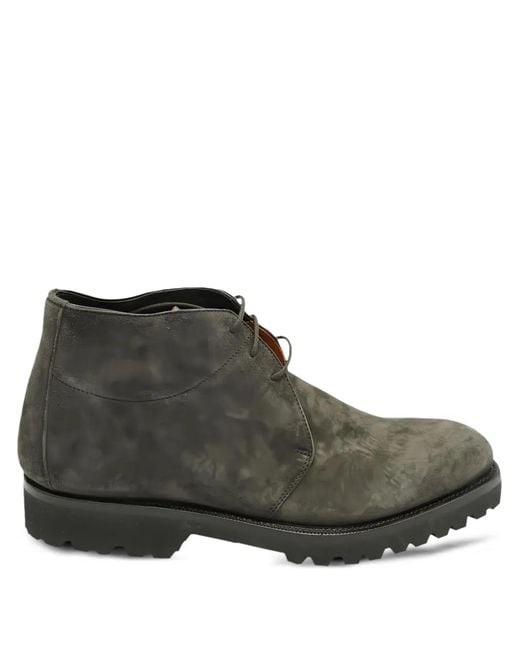 Andrea Ventura Firenze Pitti T Lace-Up Desert Boots in Black for Men ...