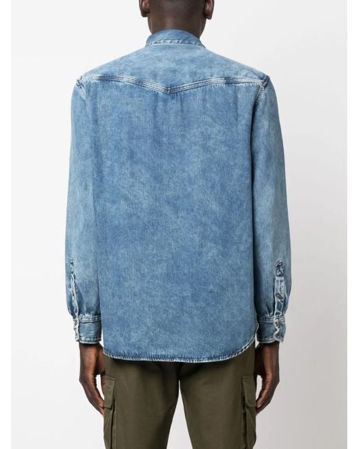 DIESEL D-ocean Relaxed-fit Long-length Denim Shirt in Blue for Men ...