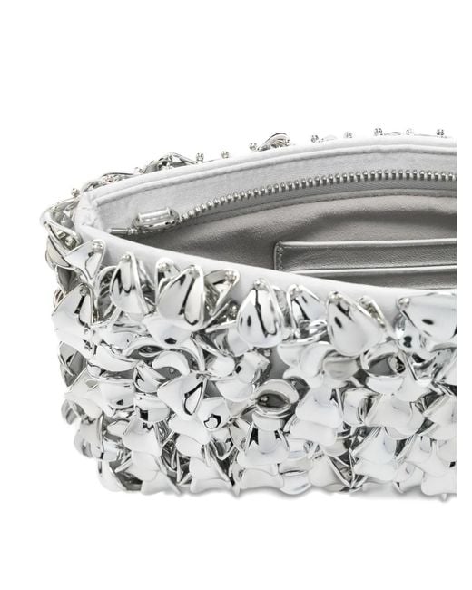 Jonathan Simkhai Reese Beaded Chain-Strap Clutch Bag in White | Lyst UK