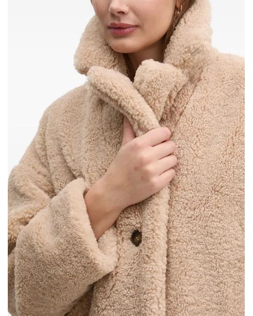 Barbour Ambani Teddy Coat in Natural | Lyst UK