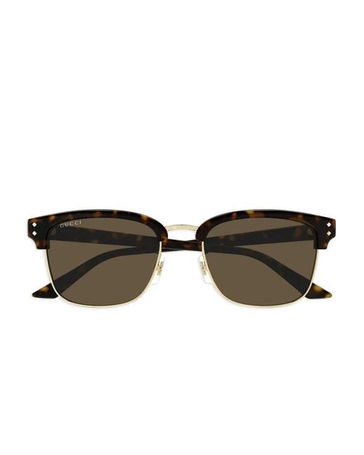 Gucci Tortoiseshell-Effect Sunglasses in Brown for Men | Lyst UK