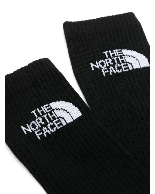The North Face Intarsia-Logo Socks (Pack Of Three) in Black | Lyst