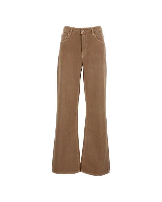 AG Jeans Logo-Patch Jeans in Natural | Lyst UK