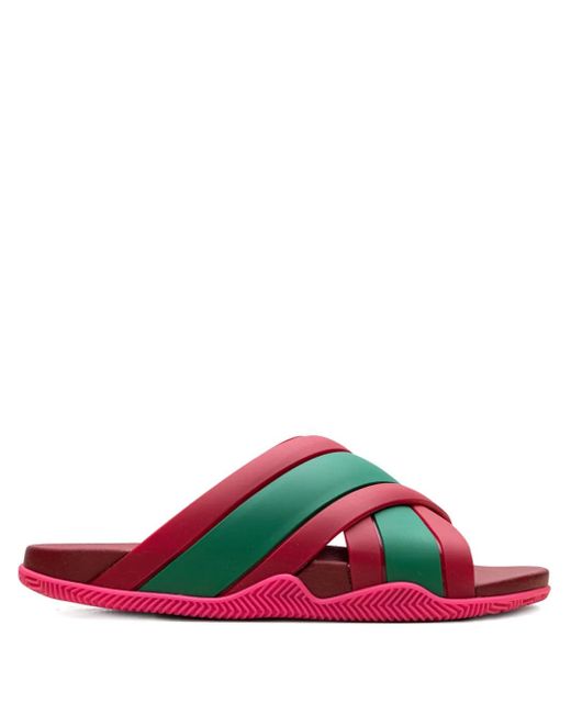 Gucci Web Slide Slides in Red | Lyst
