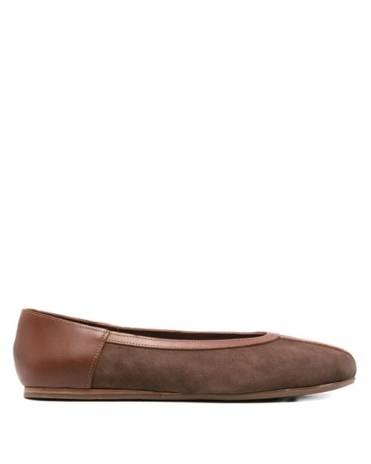 Ancient Greek Sandals Aeropi Panelled Ballet Flats in Brown | Lyst UK