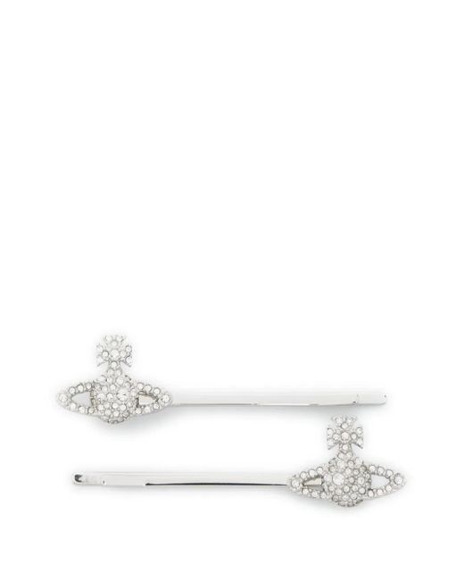 Vivienne Westwood Grace Bobby Hair Pin in White | Lyst