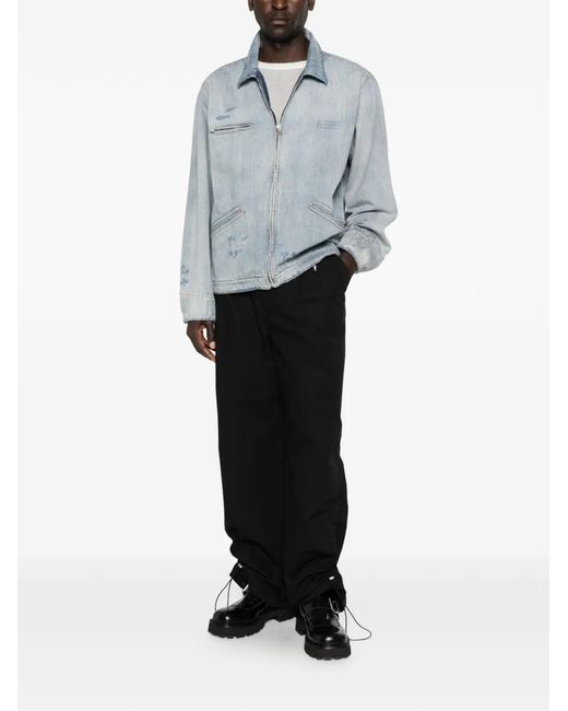 MM6 by Maison Margiela Numbers-Motif Denim Jacket in Blue for Men | Lyst