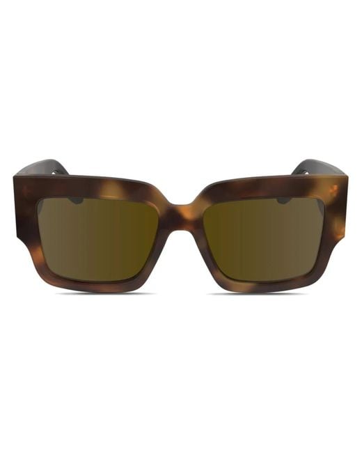 Victoria Beckham Logo-Print Sunglasses in Brown | Lyst UK