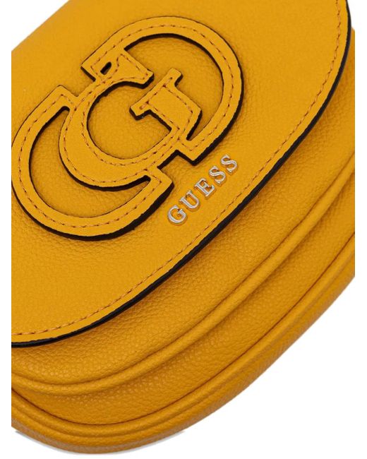 Guess Logo-Detail Crossbody Bag in Yellow | Lyst UK