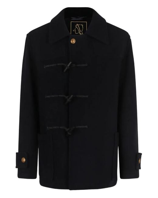 Sealup Toggle-Button Coat in Black for Men | Lyst Australia