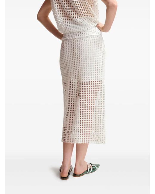 Essentiel Antwerp Handkerchief Midi Skirt in White | Lyst