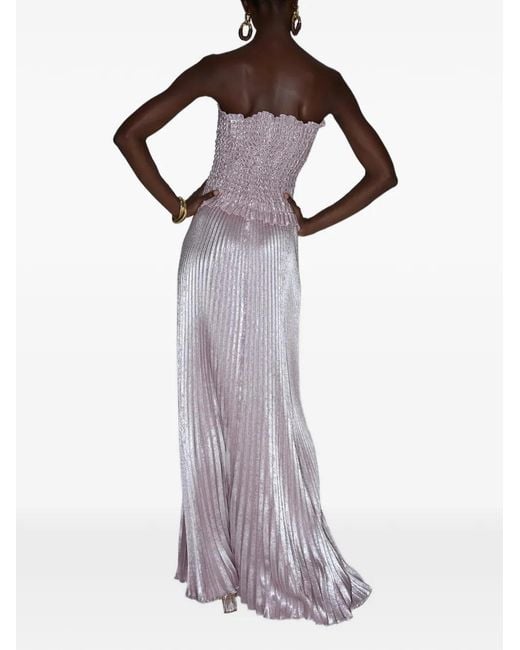 L'idée Maya Pleated Maxi Dress in Purple | Lyst UK