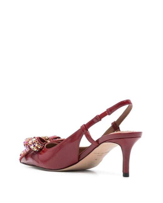 Kurt Geiger 65Mm Belgravia Slingback Pumps in Red | Lyst
