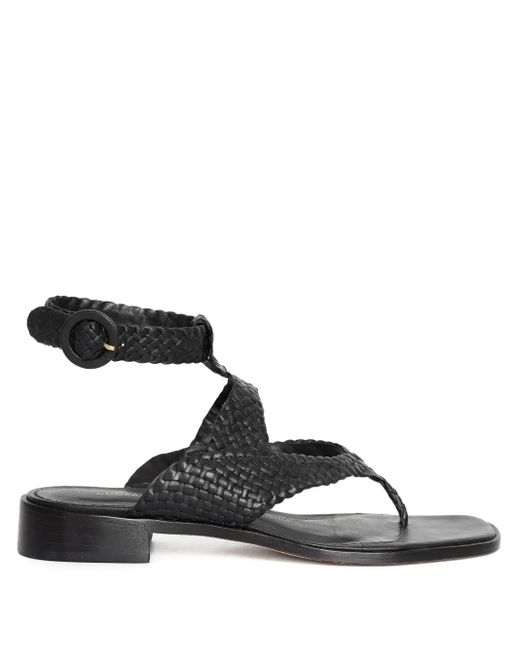Sarah Chofakian Truffle Sandals in Black | Lyst UK