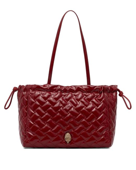 Kurt Geiger Eagle-Head Quilted Tote Bag in Red | Lyst