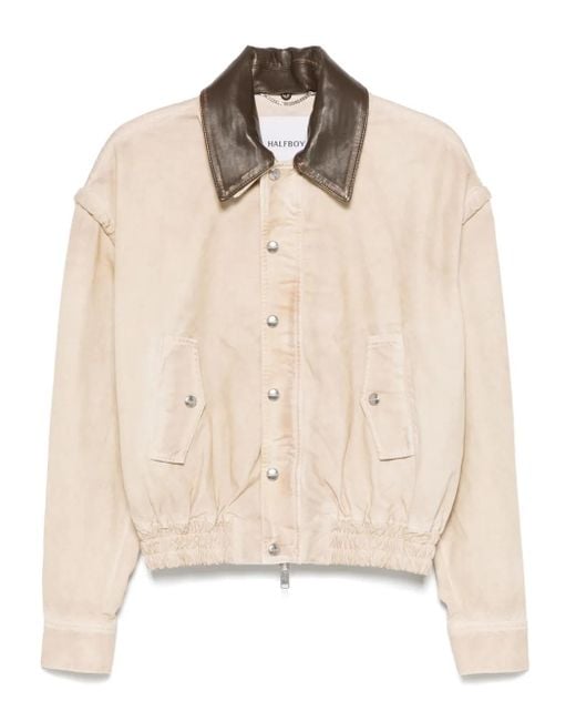 Halfboy Jet Set Bomber Jacket in Natural | Lyst
