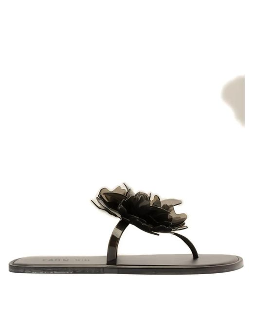 FARM Rio Flower-Appliqué Sandals in Black | Lyst UK