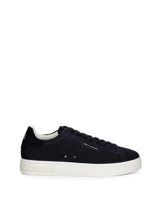 ARMANI EXCHANGE Suede Sneakers in Blue for Men | Lyst UK