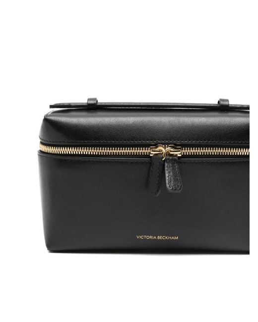 Victoria Beckham The Vanity Leather Mini Clutch Bag in Black | Lyst UK