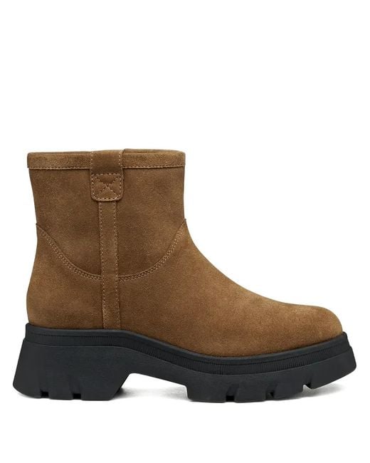 Geox Lug-Sole Ankle Boots in Brown | Lyst UK