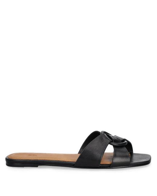 Polo Ralph Lauren O-Ring Slides in Black | Lyst