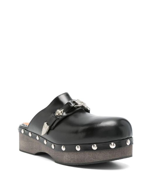 Toga Virilis Strap-Detail Clogs in Black for Men | Lyst