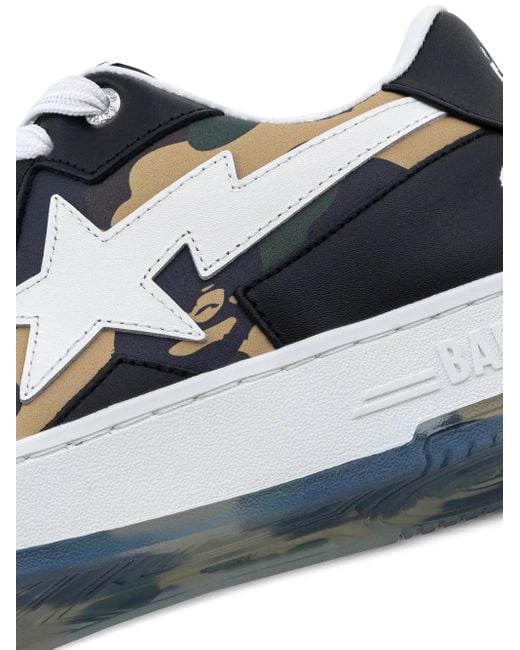 A Bathing Ape Bape Sta Star Camouflage Sneakers in White for Men | Lyst