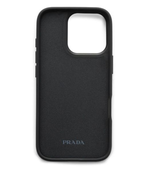 Prada Textured Iphone 16 Pro Case in Black for Men | Lyst