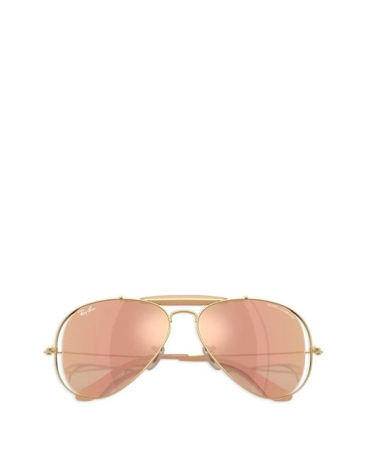 Ray-Ban Outdoorsman Pilot Sunglasses in Pink | Lyst UK