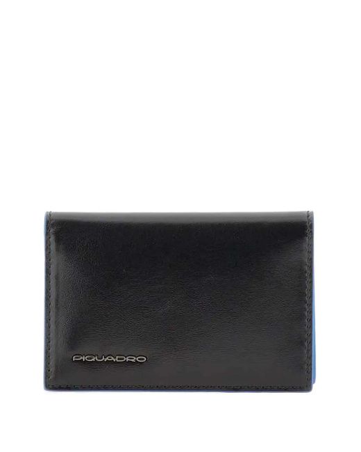 Piquadro Logo-Plaque Leather Wallet in Black for Men | Lyst UK