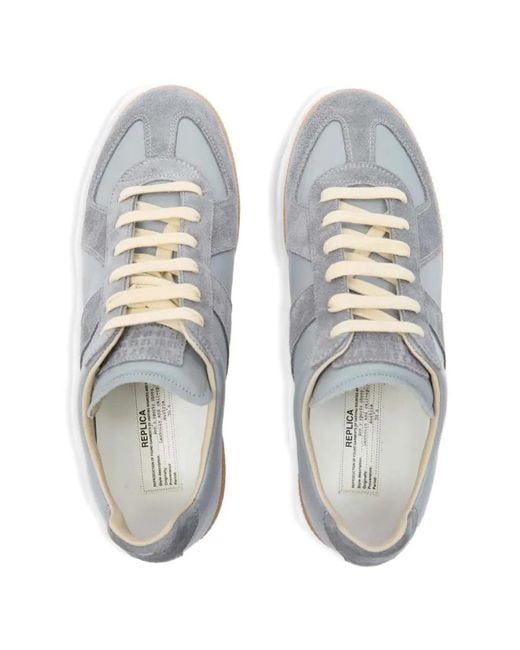 Maison Margiela Suede Sneakers in White for Men | Lyst UK