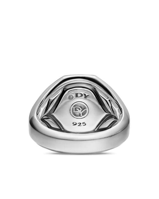 David Yurman Sterling Streamline Signet Ring in Gray for Men | Lyst