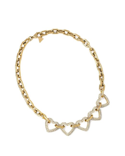 Guess Beloved Heart-Chain Necklace in Metallic | Lyst UK
