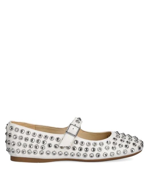 Guess Studded Ballet Flats in White | Lyst UK