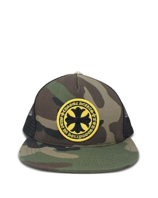 Chrome Hearts Cross Seal Stamp Trucker Hat in Green for Men | Lyst