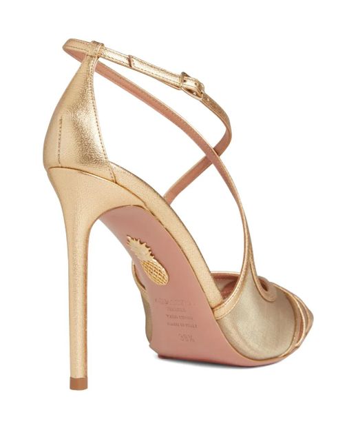 Aquazzura Dècolletè Shear Pumps in Metallic | Lyst